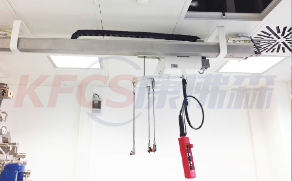 Clean room crane with belt hoist